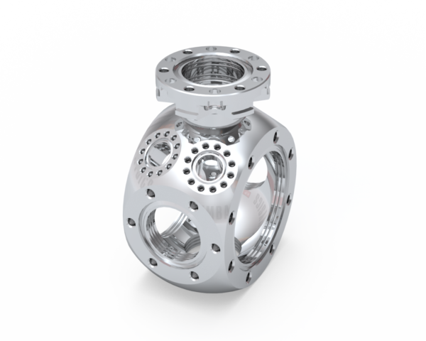 4.50" Rotatable Spherical Square - UHV Vacuum Chamber