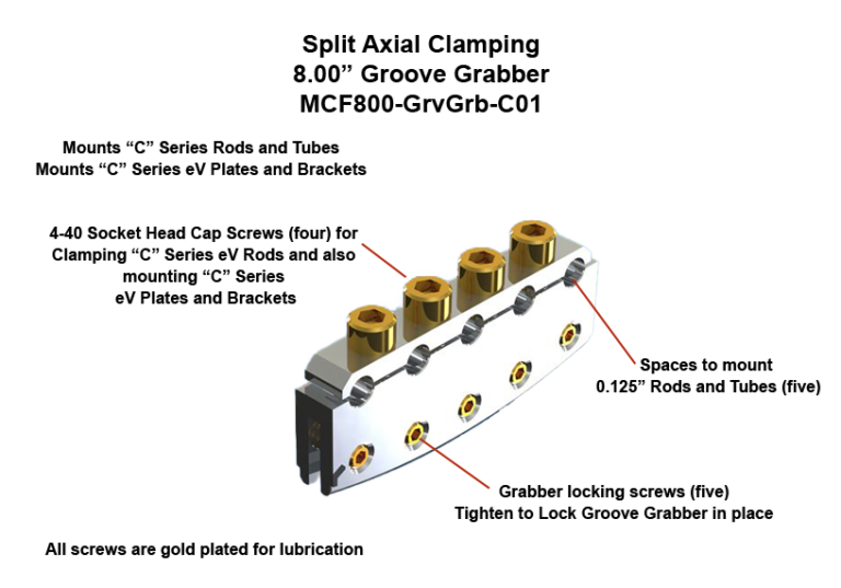 8.00" Groove Grabber - Split Axial Clamping | Kimball Physics