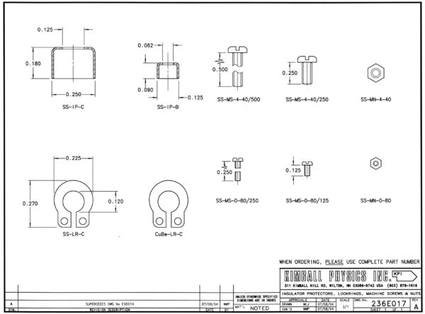 Lock Rings | Kimball Physics