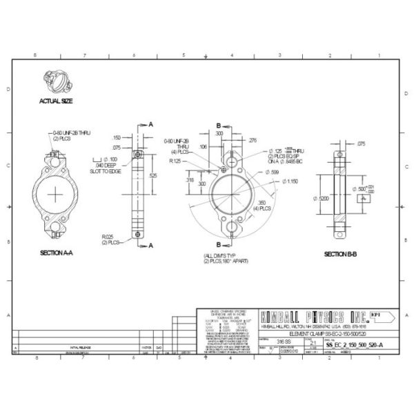 Element Clamps, Stainless Steel | Kimball Physics
