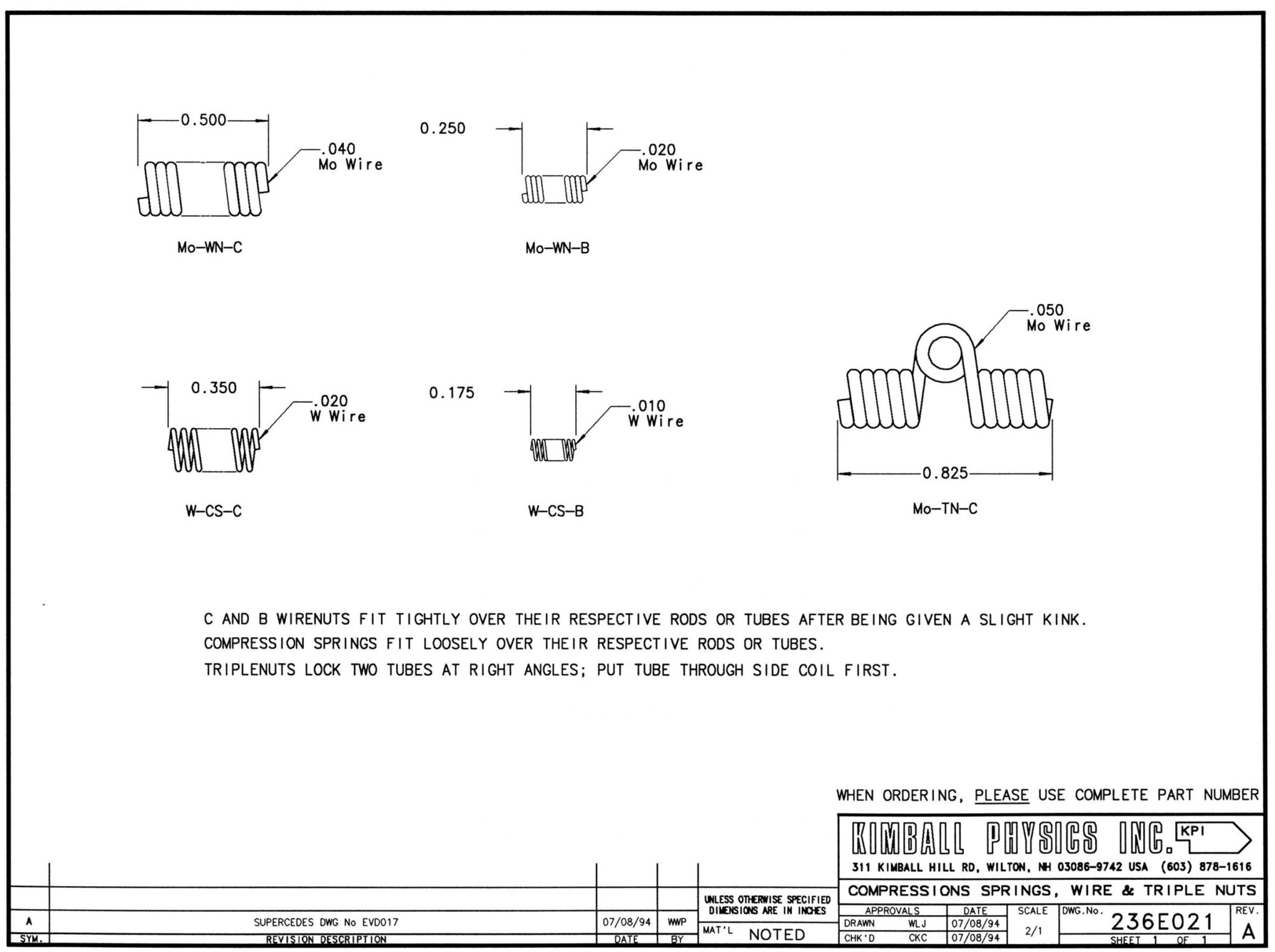 Triplenuts, Molybdenum | Kimball Physics